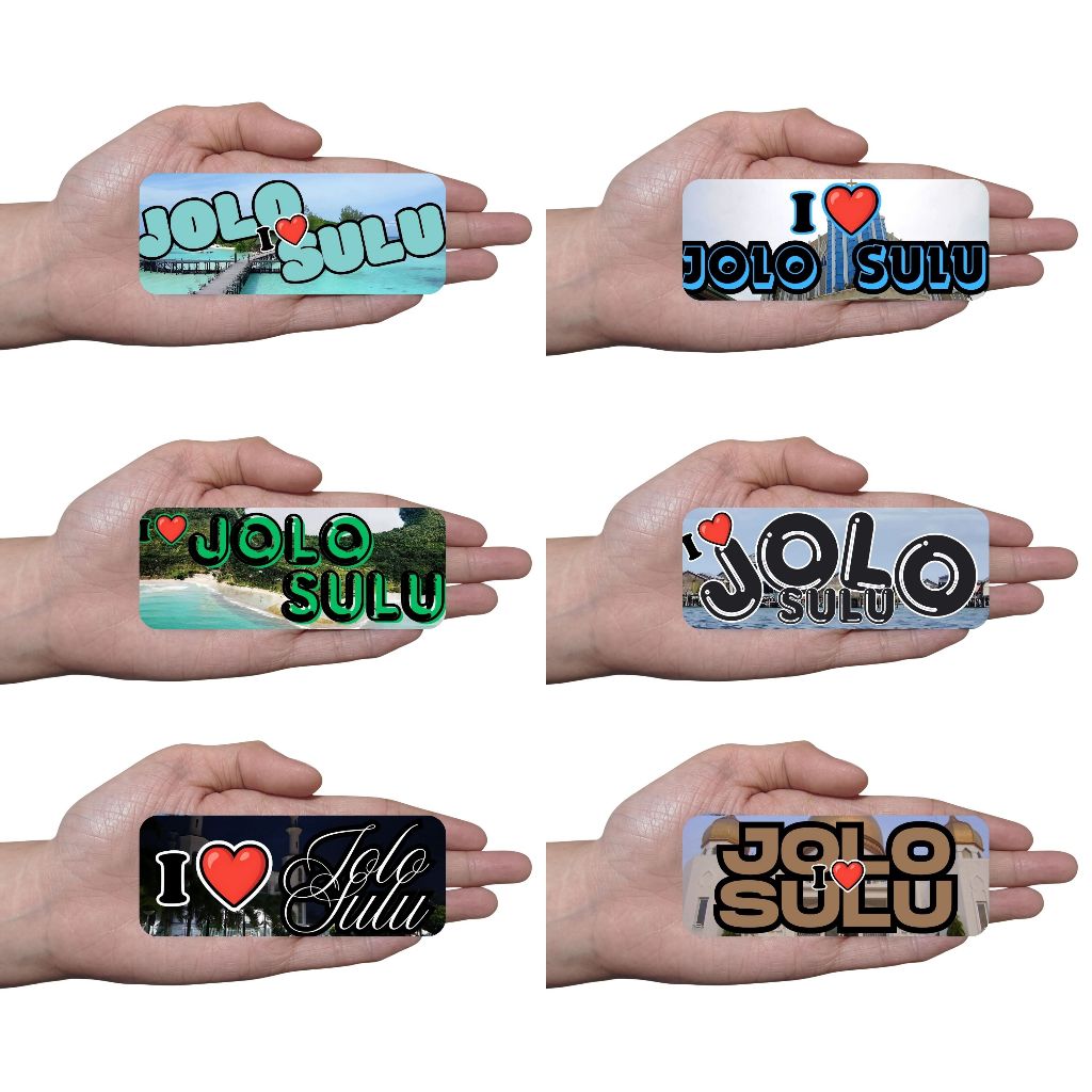 Rectangle Rubber Ref Magnet Souvenir - I Love Jolo Sulu Design | Shopee ...