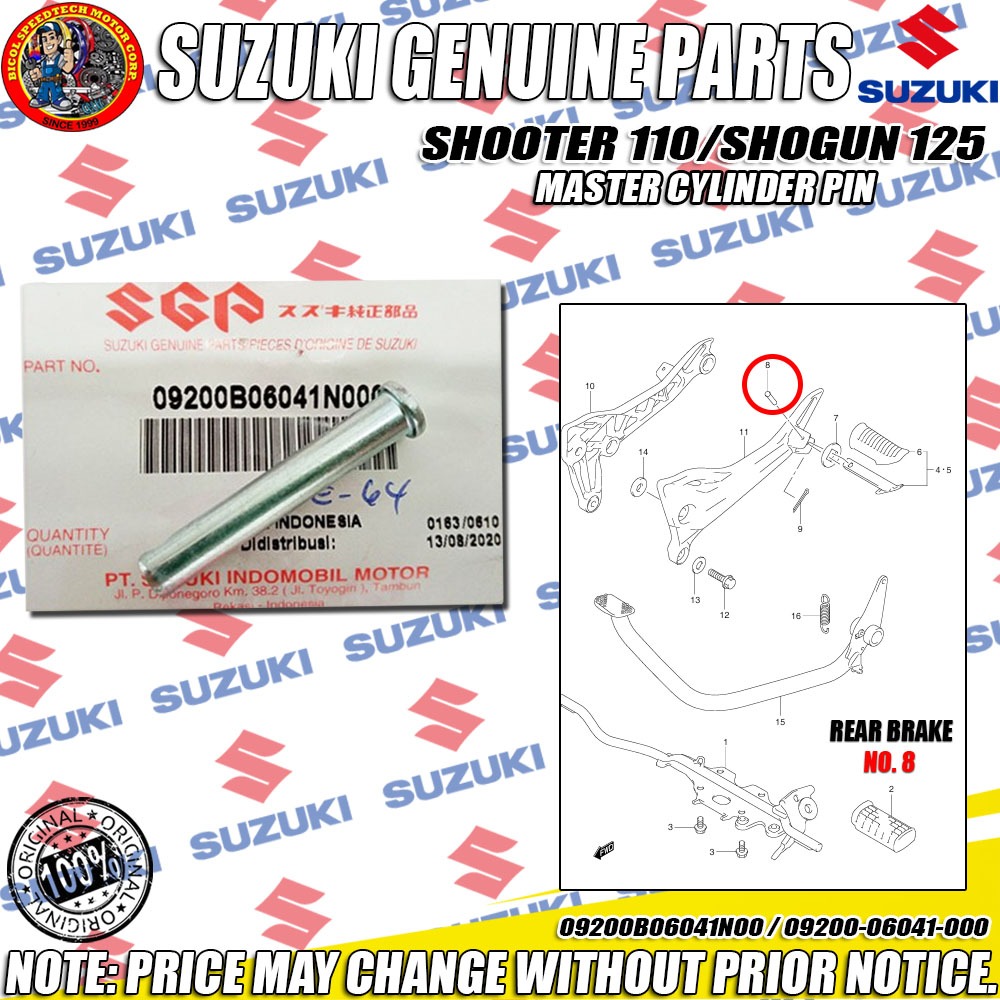 SHOOTER 110/SHOGUN 125 MASTER CYLINDER PIN (SGP) (GENUINE ...