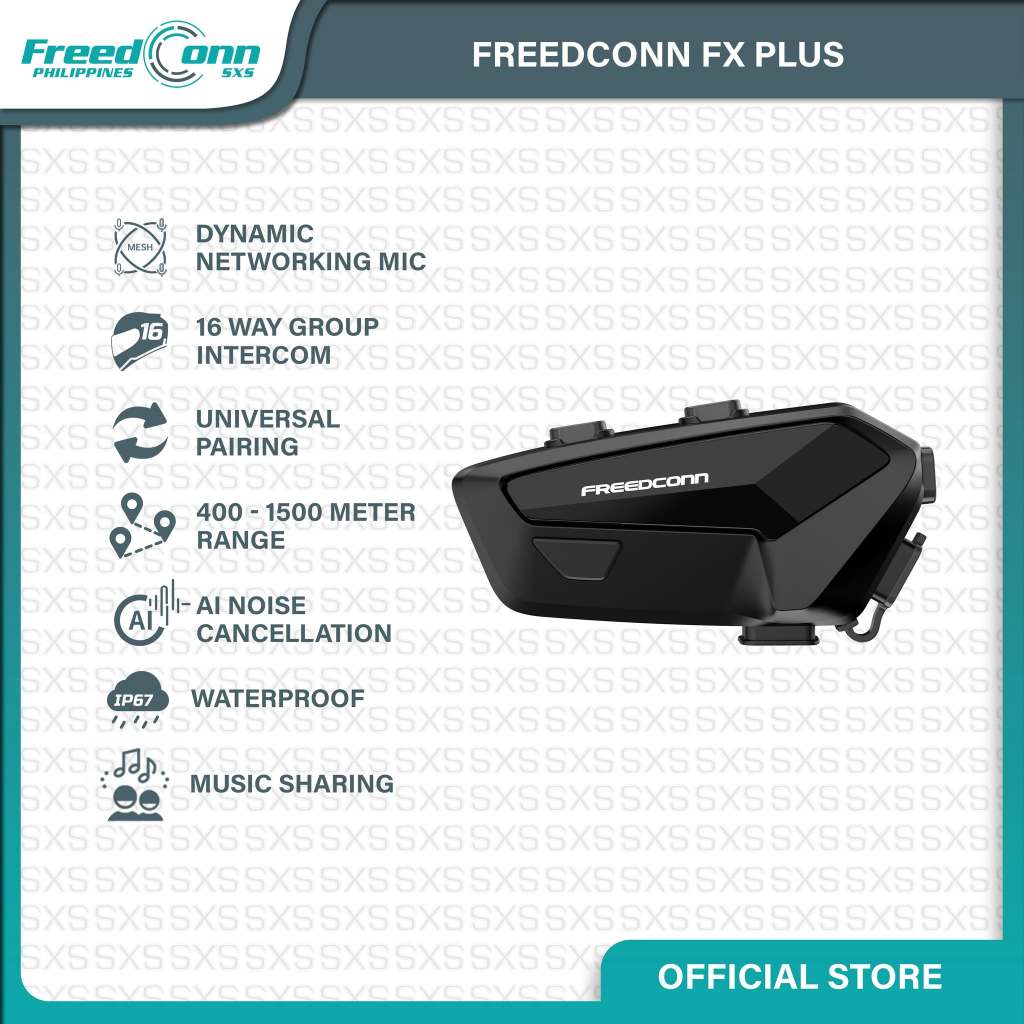 Freedconn FX PLUS Motorcycle Helmet Mesh Bluetooth Intercom | Shopee ...