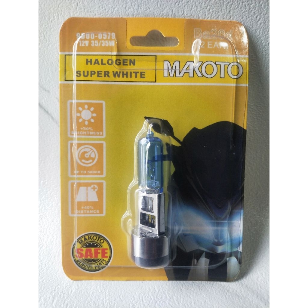 MAKOTO Halogen Headlight Bulb B35 Tmx125/STX/Maton/SYM/Euro150/Rusi125 ...