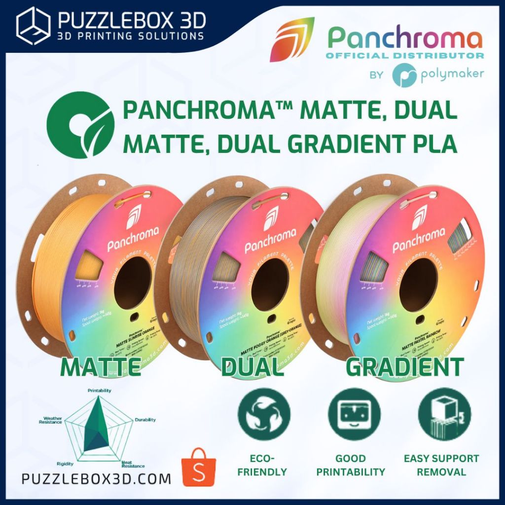 Polymaker Panchroma Matte / Dual Matte & Gradient PLA 3D Printing ...