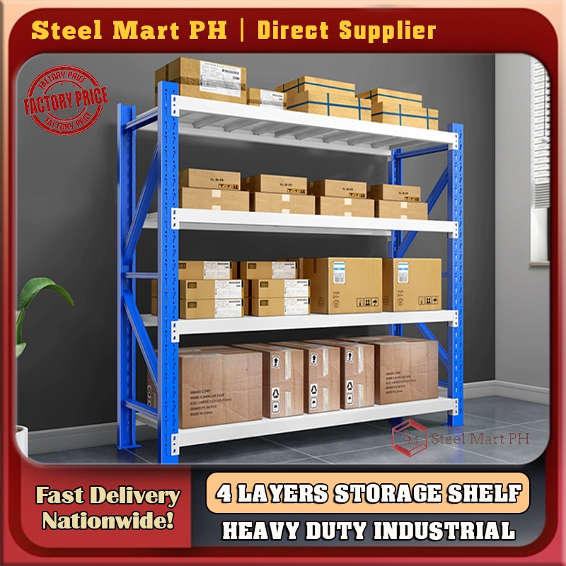 Heavy Duty 4 Layers Storage Shelf Load Capacity 100kg-500kg ...