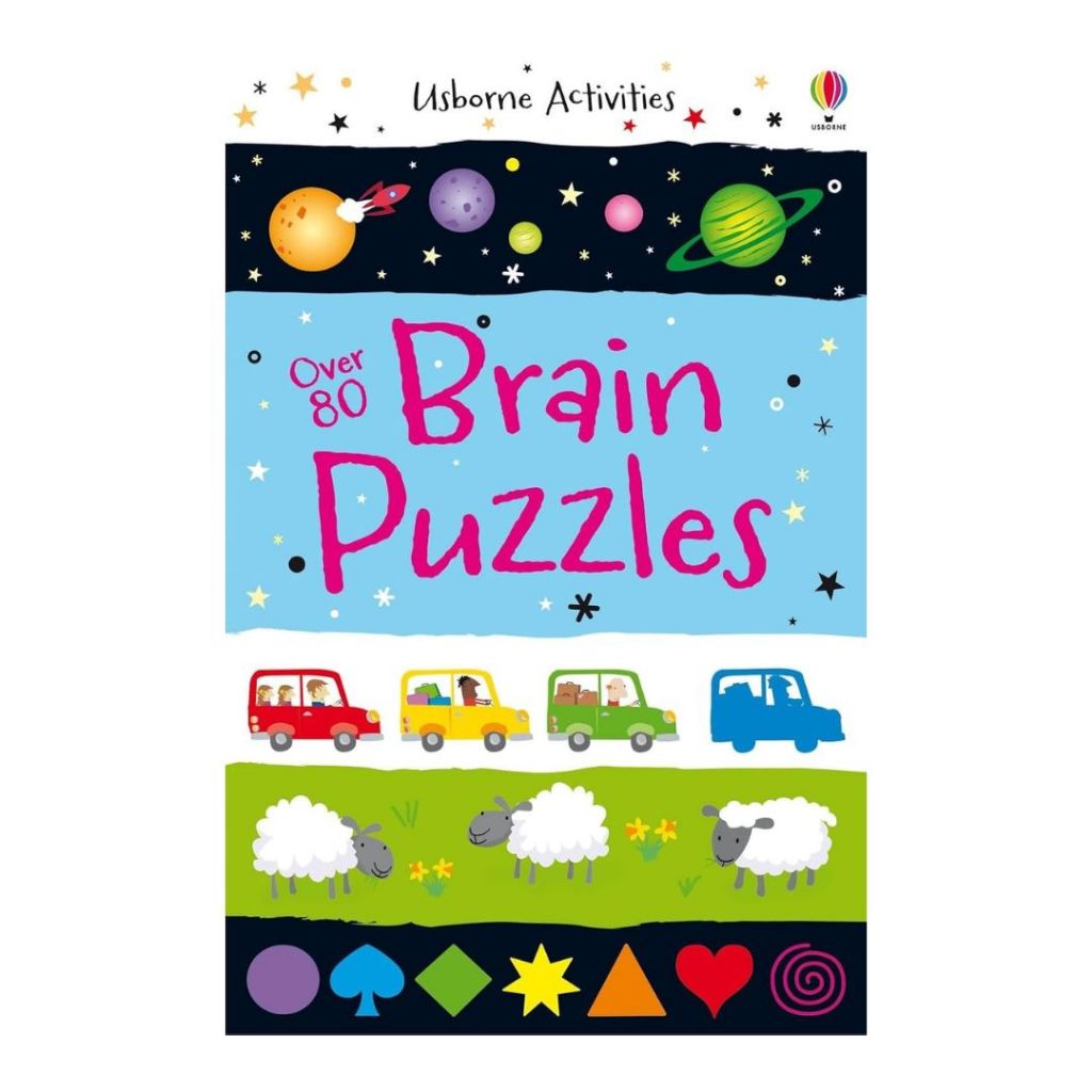 Usborne Activities Over 80 BRAIN PUZZLES (activity book) | Shopee ...
