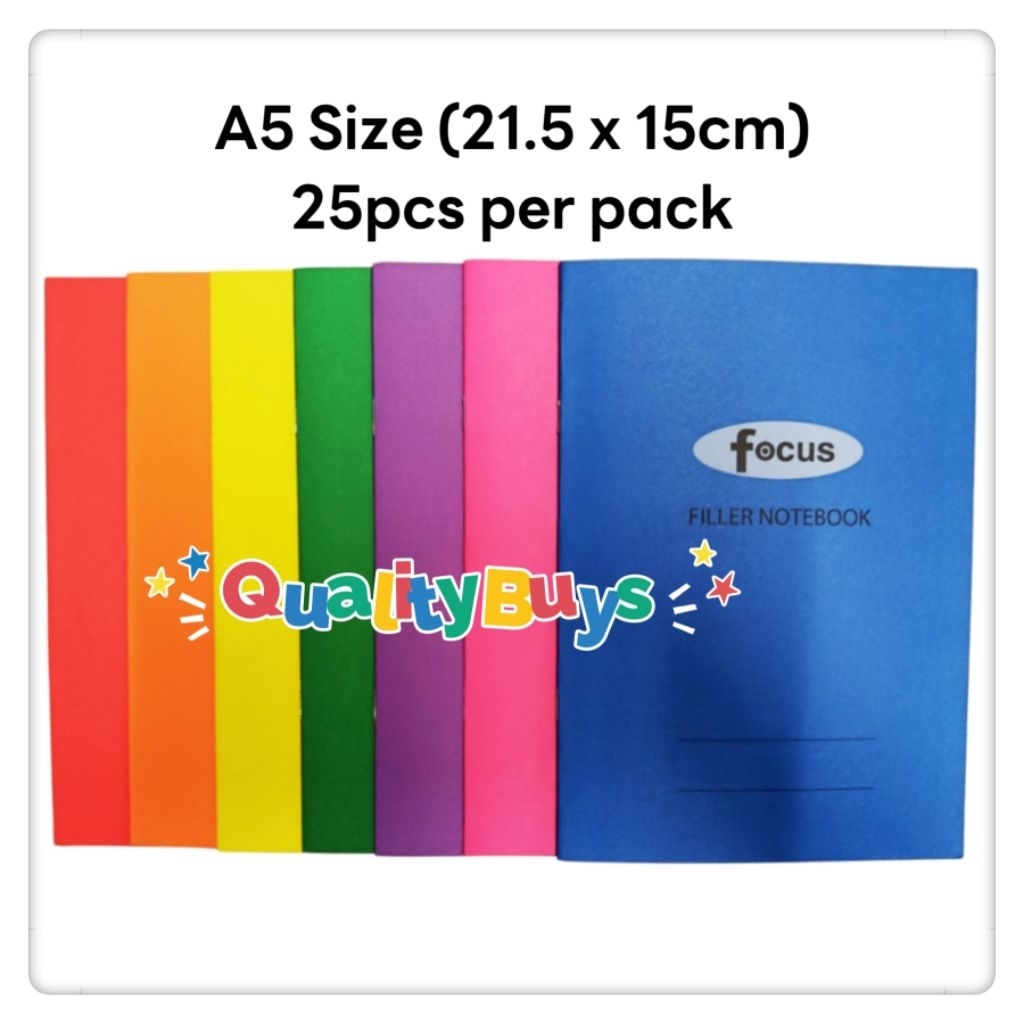 A5 Focus Filler Notebook (25pcs/pack) | Shopee Philippines