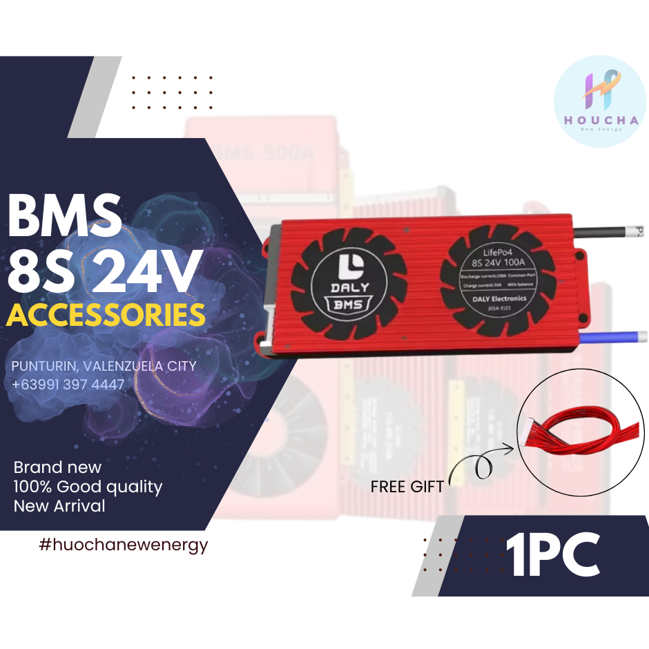 NEW BMS 8s 24v 60A 80A 100A Daly bms discharge/ charge current MBS for ...