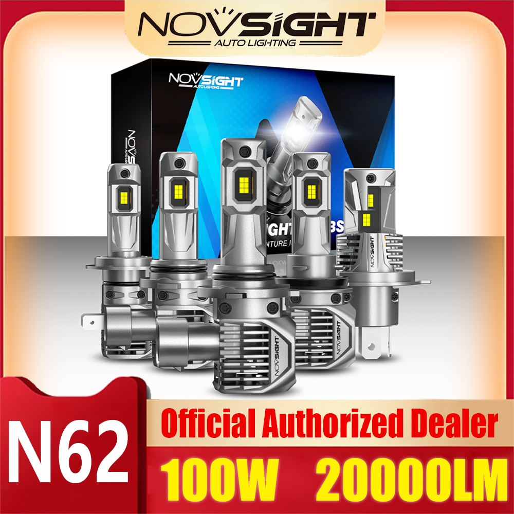 Novsight N62 2Pcs 6500K White Car LED Headlight H4 H11 H7 9005 9006 120W 20000LM Headlight ...