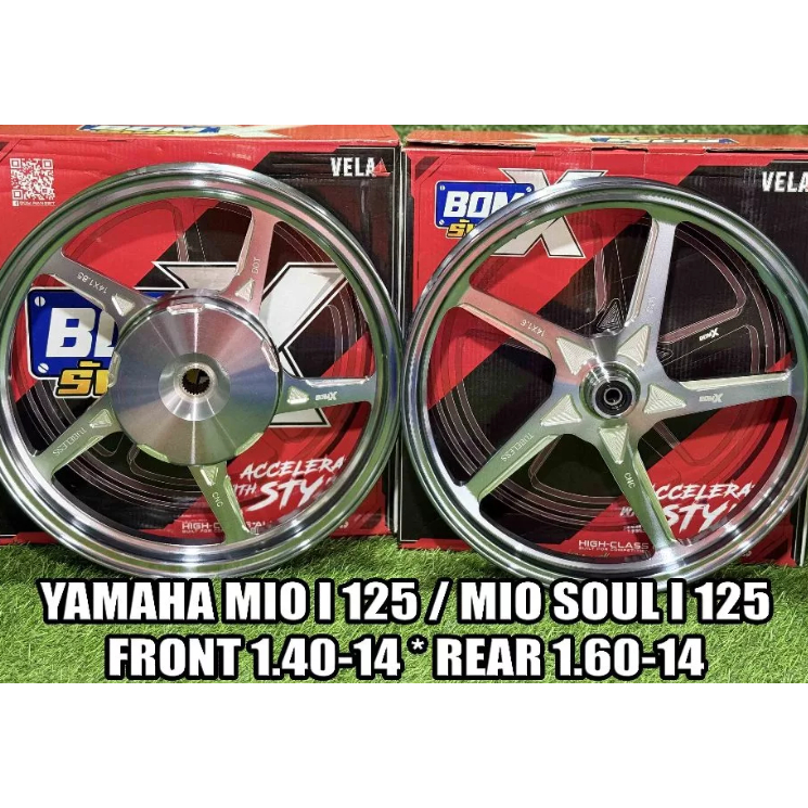 BOM RANGSIT CNC MAGS VELA 14s 5 SPOKES YAMAHA MIO I 125 / MIO SOUL I ...