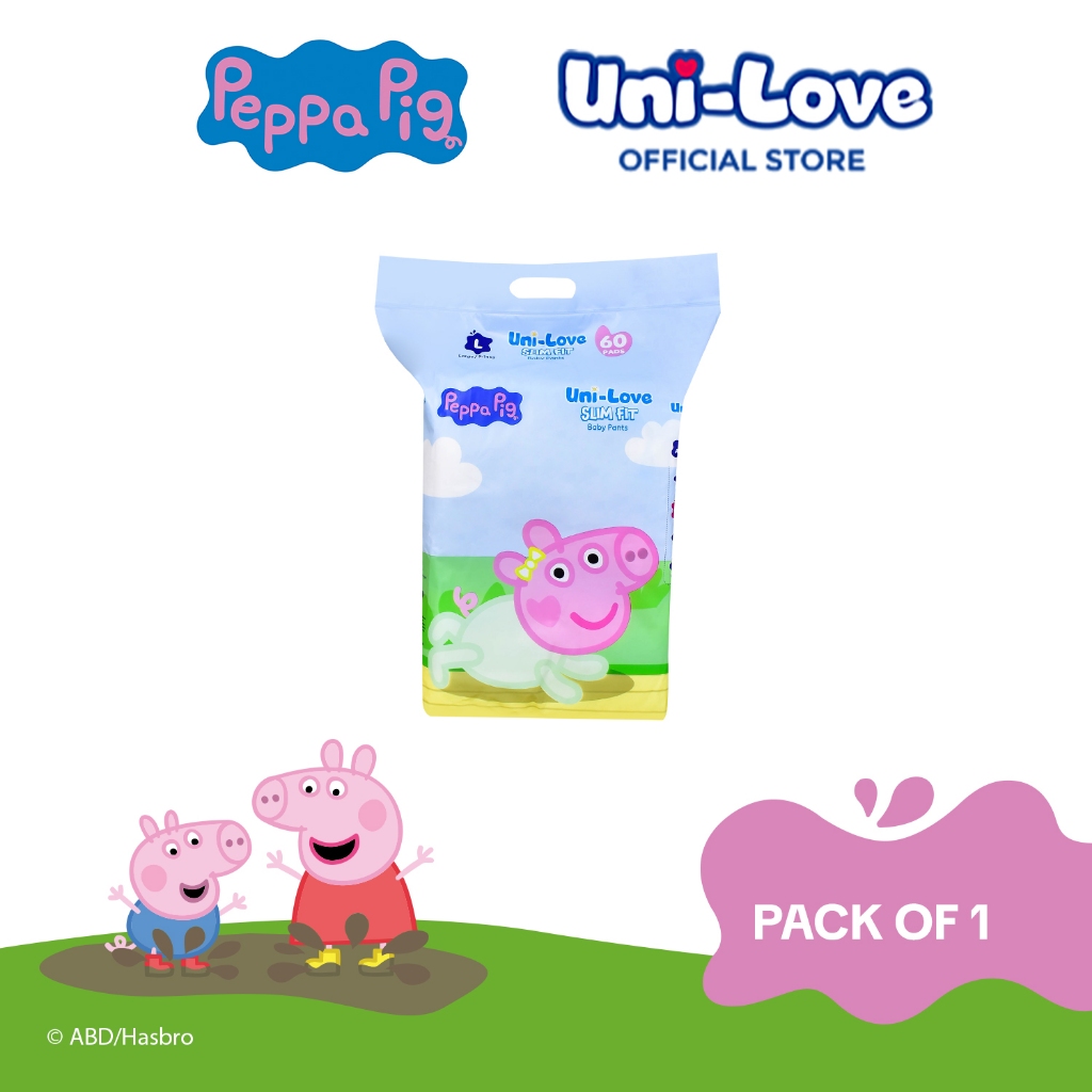 Uni-Love x Peppa Pig Slim Fit Baby Pants 60's (Large) Pack of 1 ...