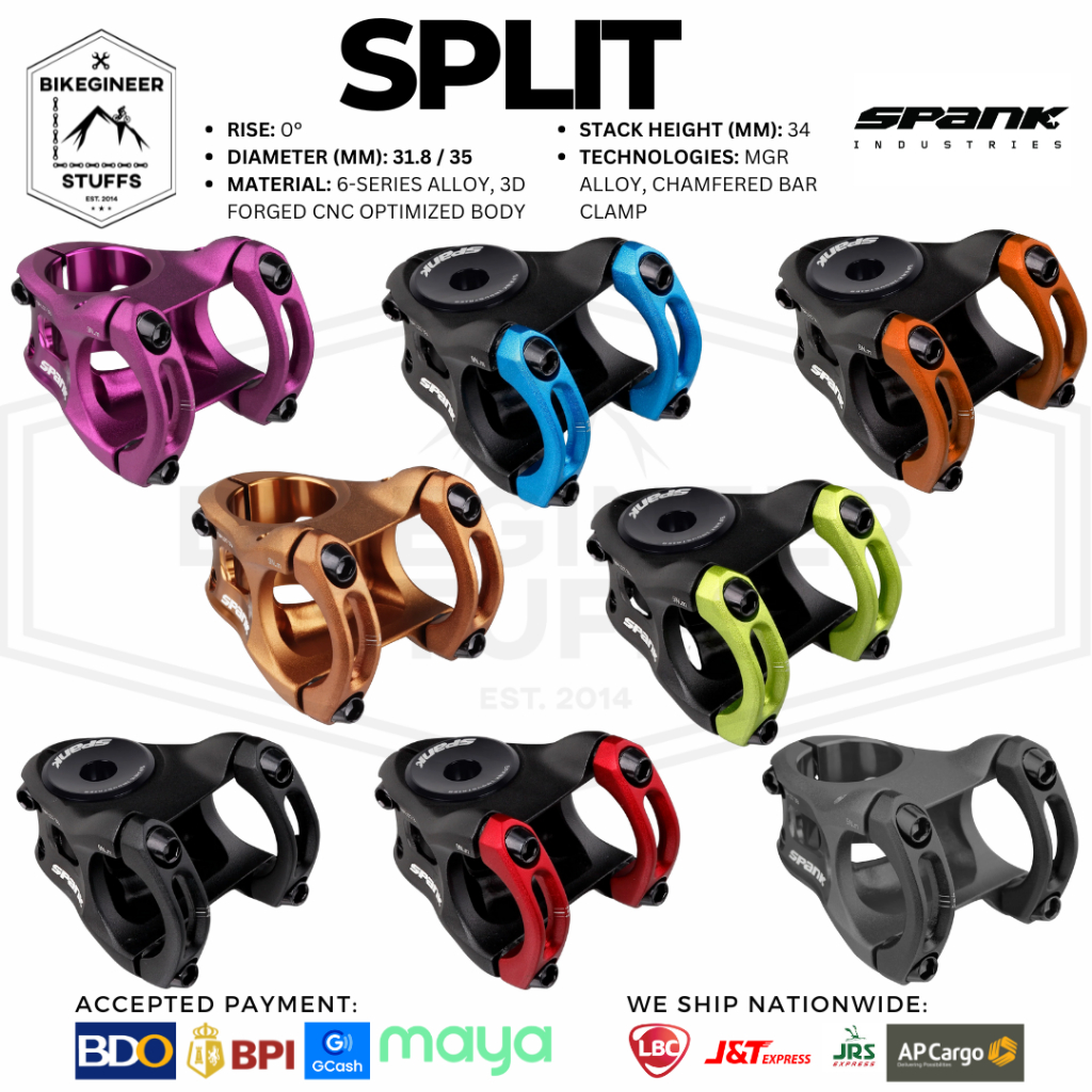 Spank Split 31.8/35mm Clamping Stem | Shopee Philippines