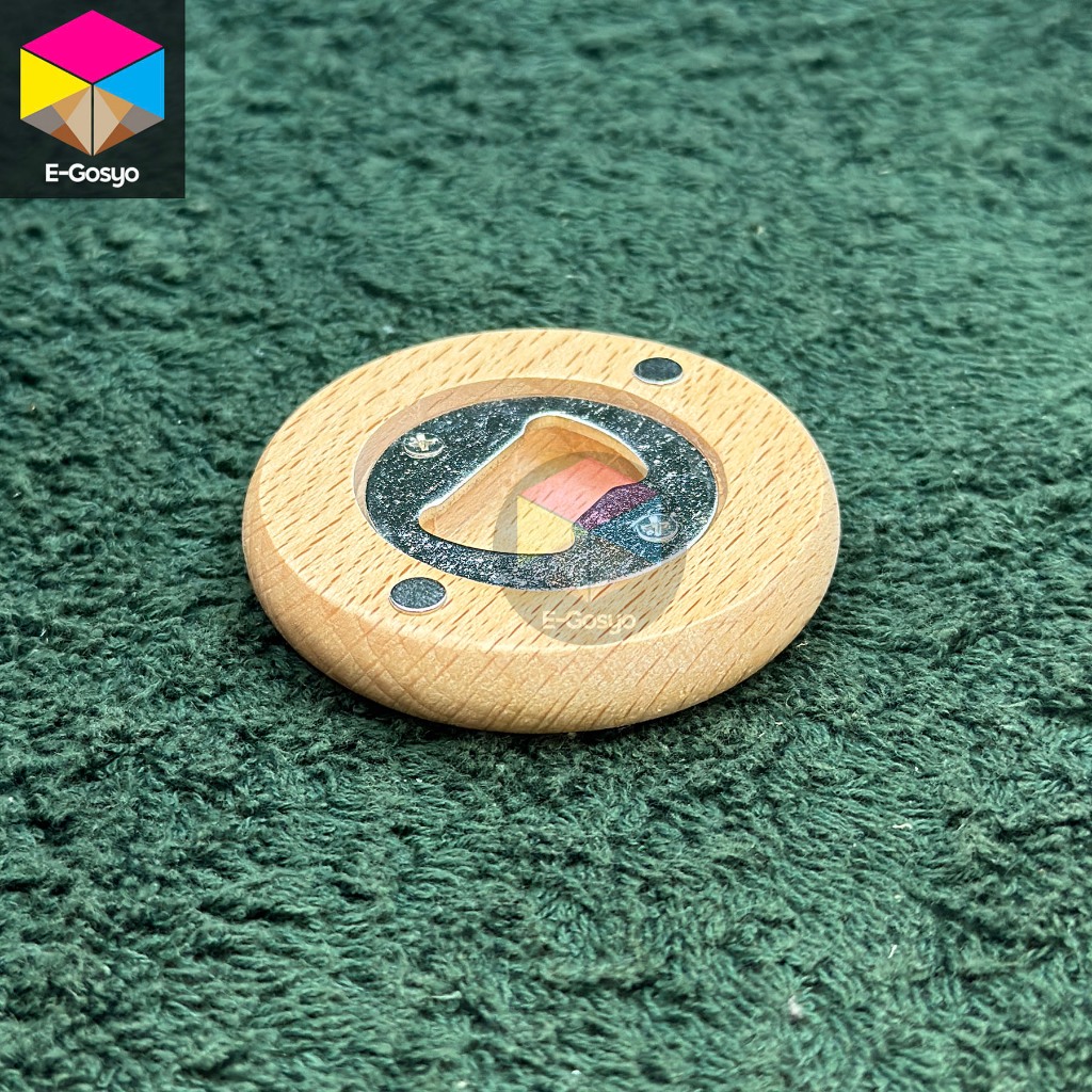 1 pc Wooden Bottle Opener Ref Magnet (Round Edges) - Plain no engrave ...