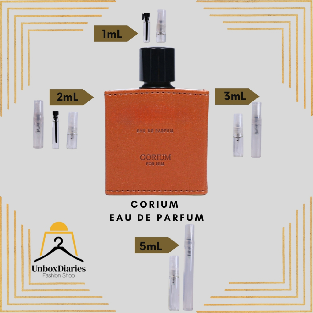 [ DECANT ] CORIUM EDP FOR MEN ( 1ML, 2ML, 3ML, 5ML ) | Shopee Philippines