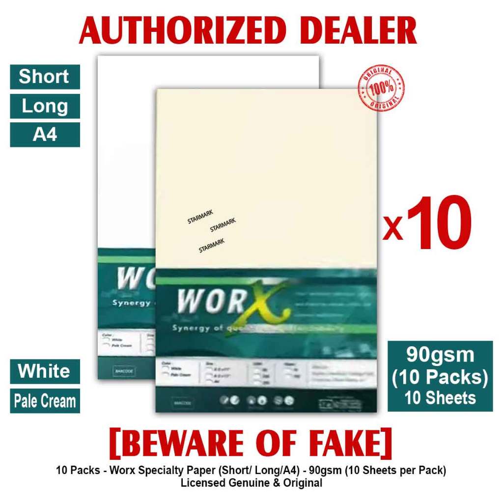 WORX Specialty Paper Papers Vellum 90gsm 180gsm 200gsm Short Long A4 10 ...