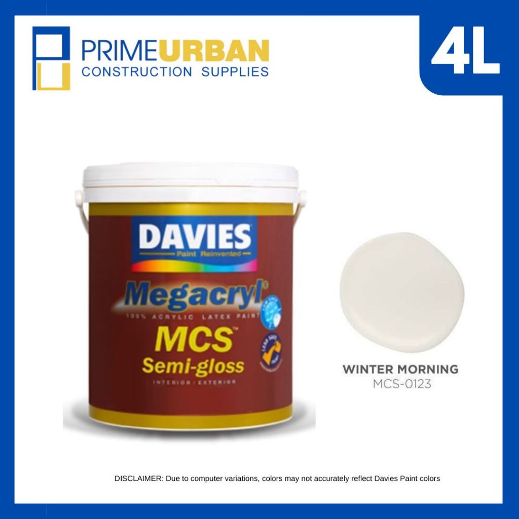 DAVIES MEGACRYL MCS Semi gloss Winter Morning | Shopee Philippines