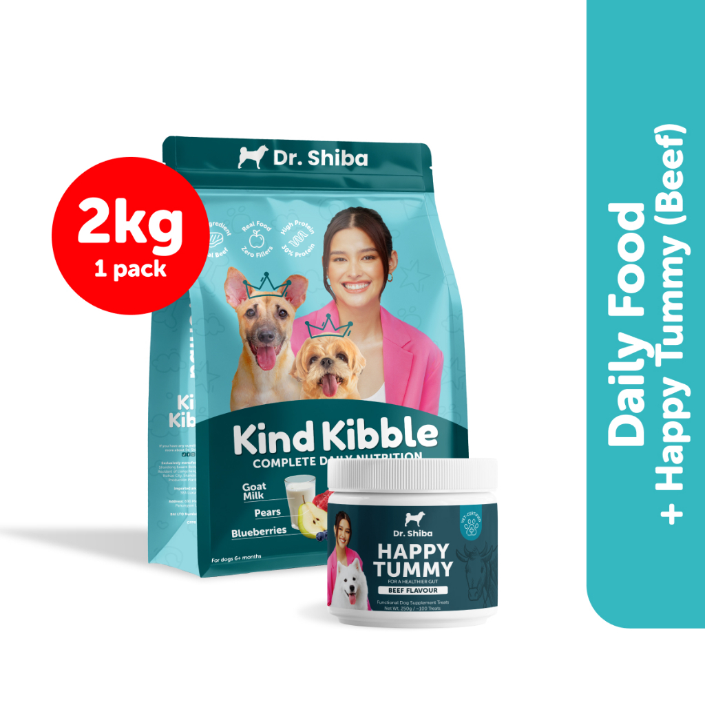 Dr. Shiba's Kind Kibble & Happy Tummy Bundle - Daily Dog Food ...