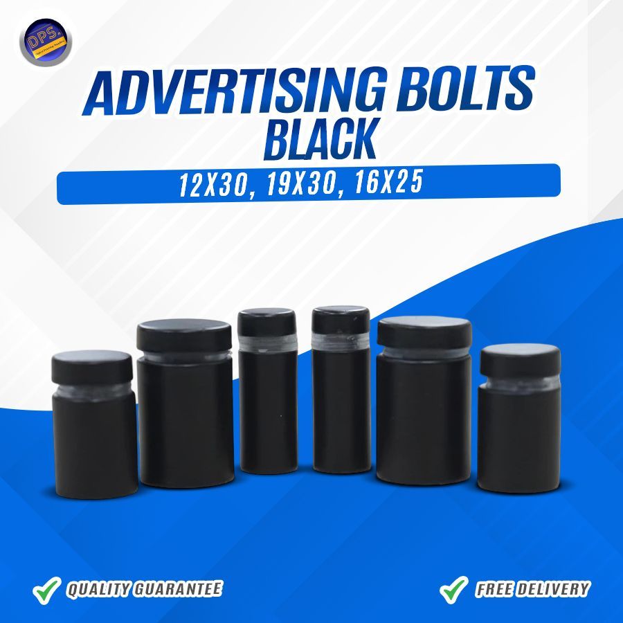 DPS Black Advertising Bolts l Standoffs Bolt Bolts Mount Sign| Acrylic ...