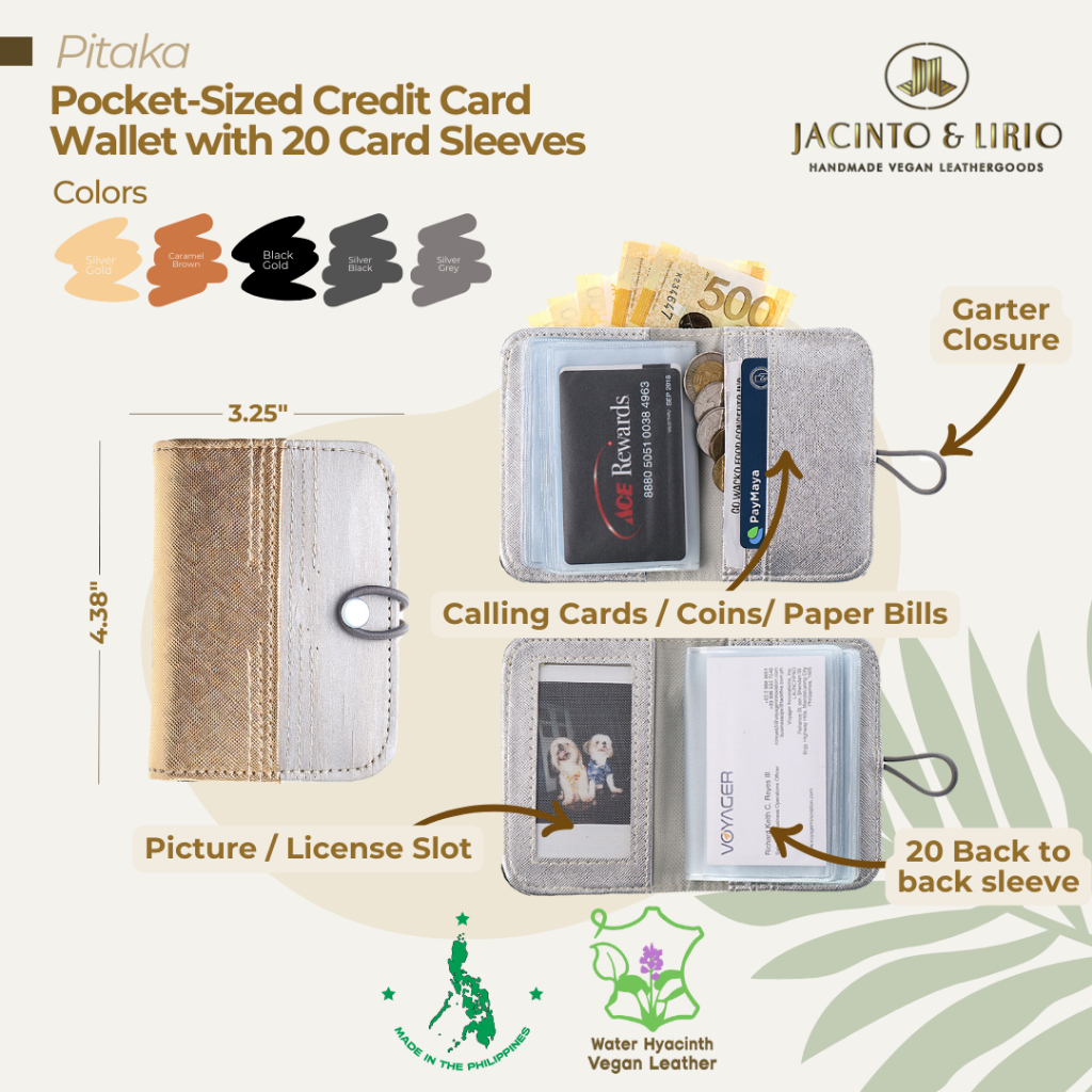 Jacinto & Lirio Pitaka Pocketsize Credit Card Wallet with 20 Card ...