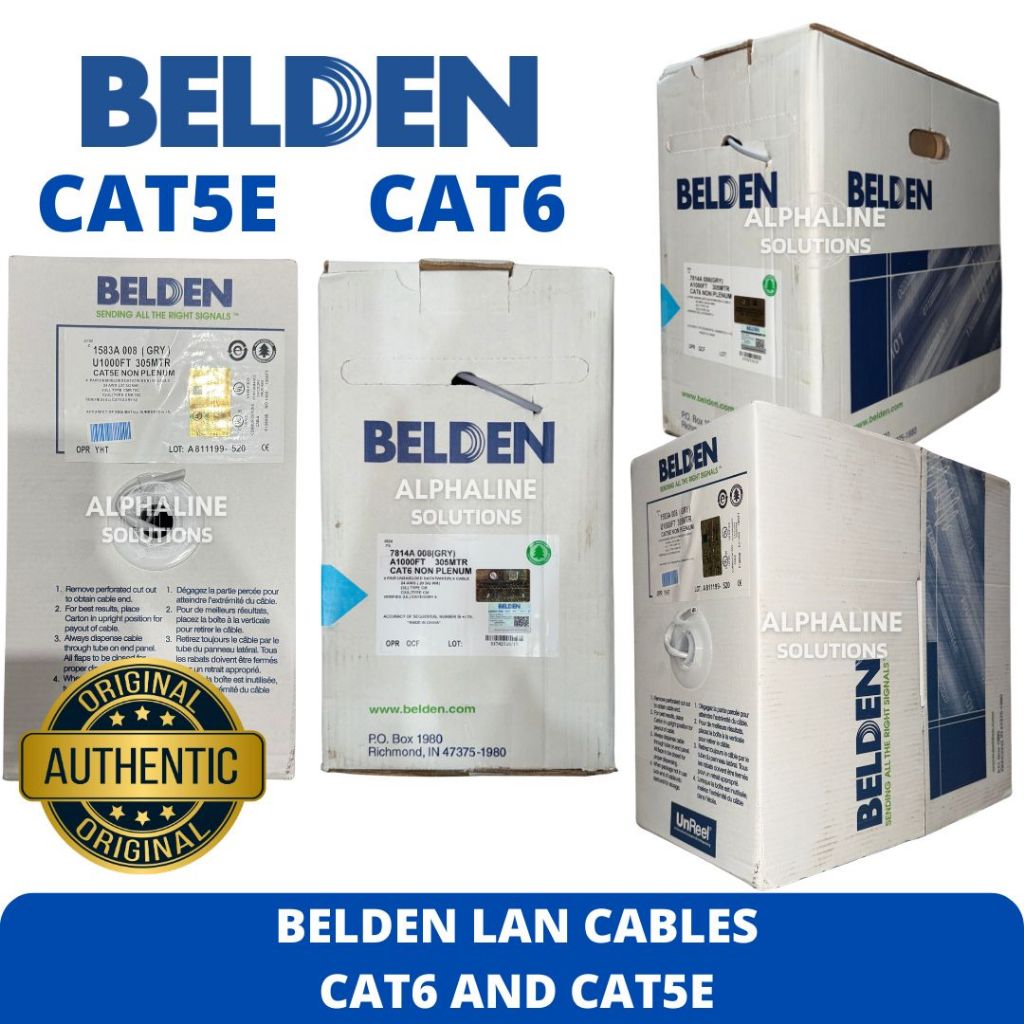 BELDEN LAN CABLE CAT6 CAT5E 7814A 1583A - 305 METERS | Shopee Philippines