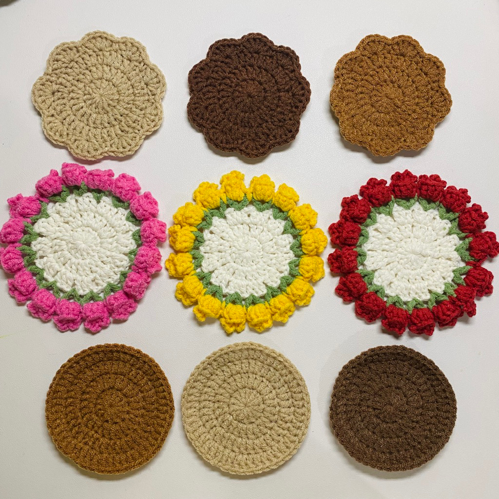 Coasters Crochet Handmade(ON HAND) Christening,Wedding,Birthday, Debut ...