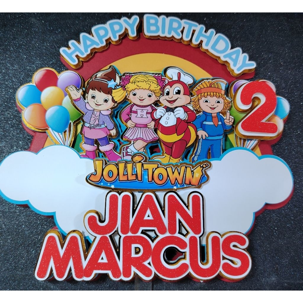 Jollibee Jollitown Customized Cake Topper | Shopee Philippines