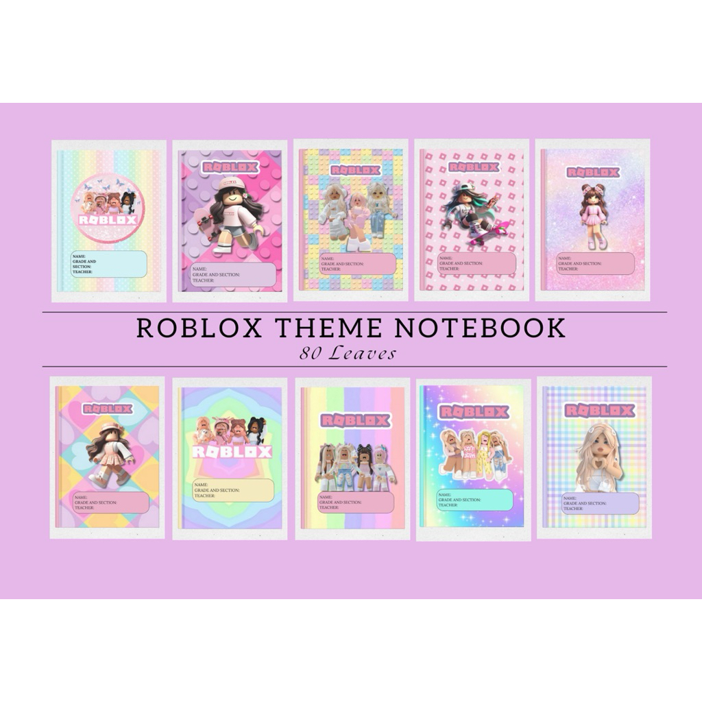 Roblox-Themed Personalized Stapled Notebook – 80 Leaves | Shopee ...