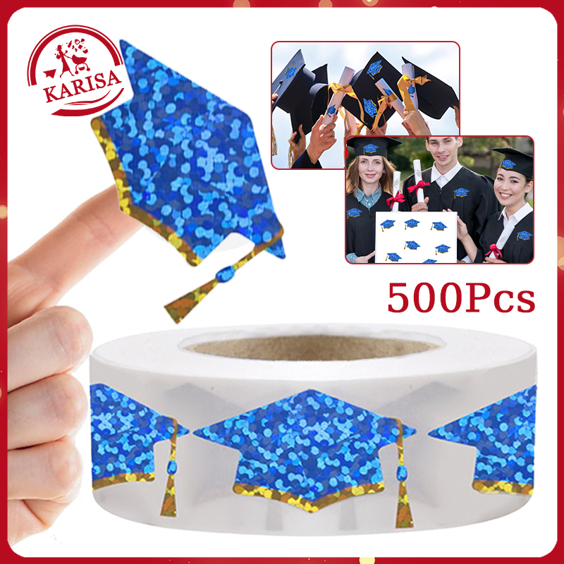 500Pcs Graduation Cap Stickers Self-Adhesive Graduation Hat Sealing ...