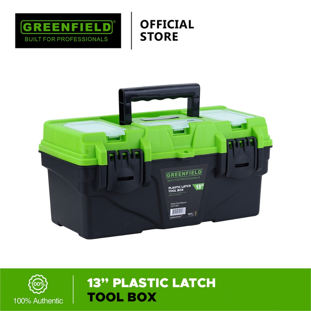 Greenfield Tool Box 13" With Plastic Latch - Tool Storage | Shopee ...