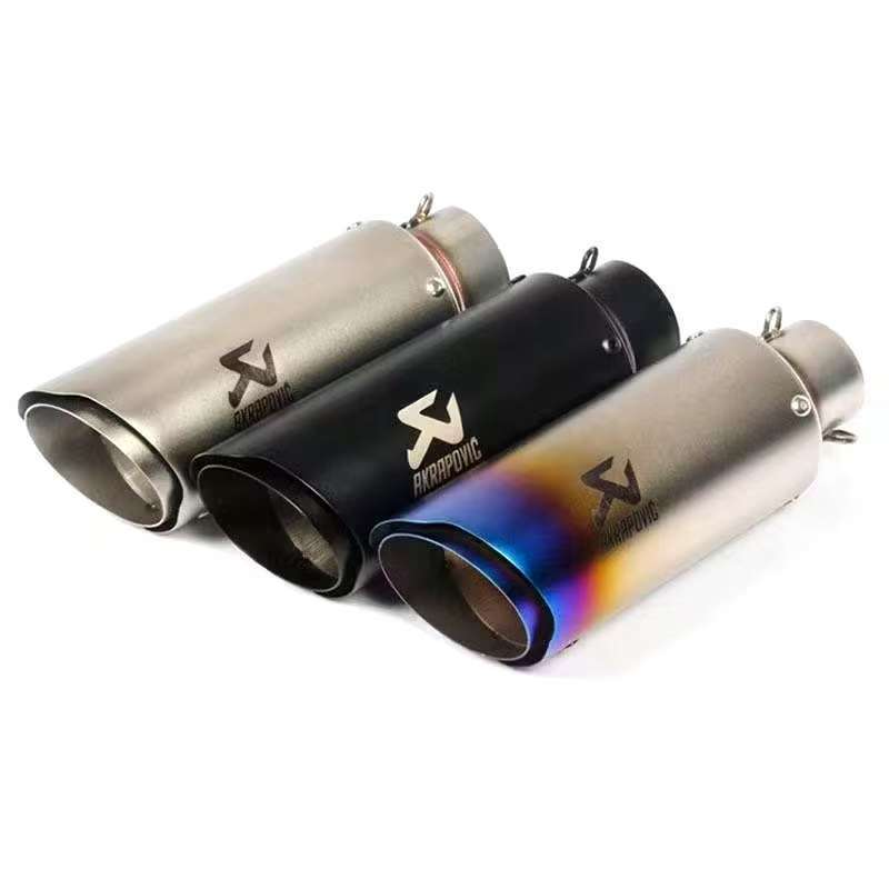 38-51mm Akrapovic Slant Exhaust Pipe Premium Stainless Steel ...
