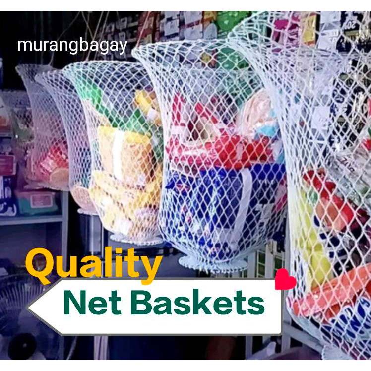 5 Pieces WHITE Hanging Net Basket Organizer Buslo for Sari Sari Store ...