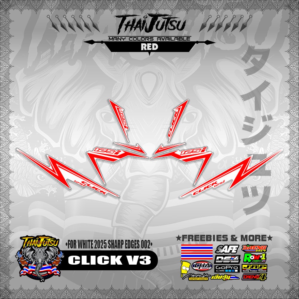 CLICK V3 INDO STICKER DECALS ( FOR WHITE 2025 SHARP EDGES 002 ...