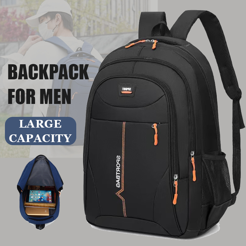 KAA Large Backpack Men Laptop Backpacks Oxford Black School Bags ...