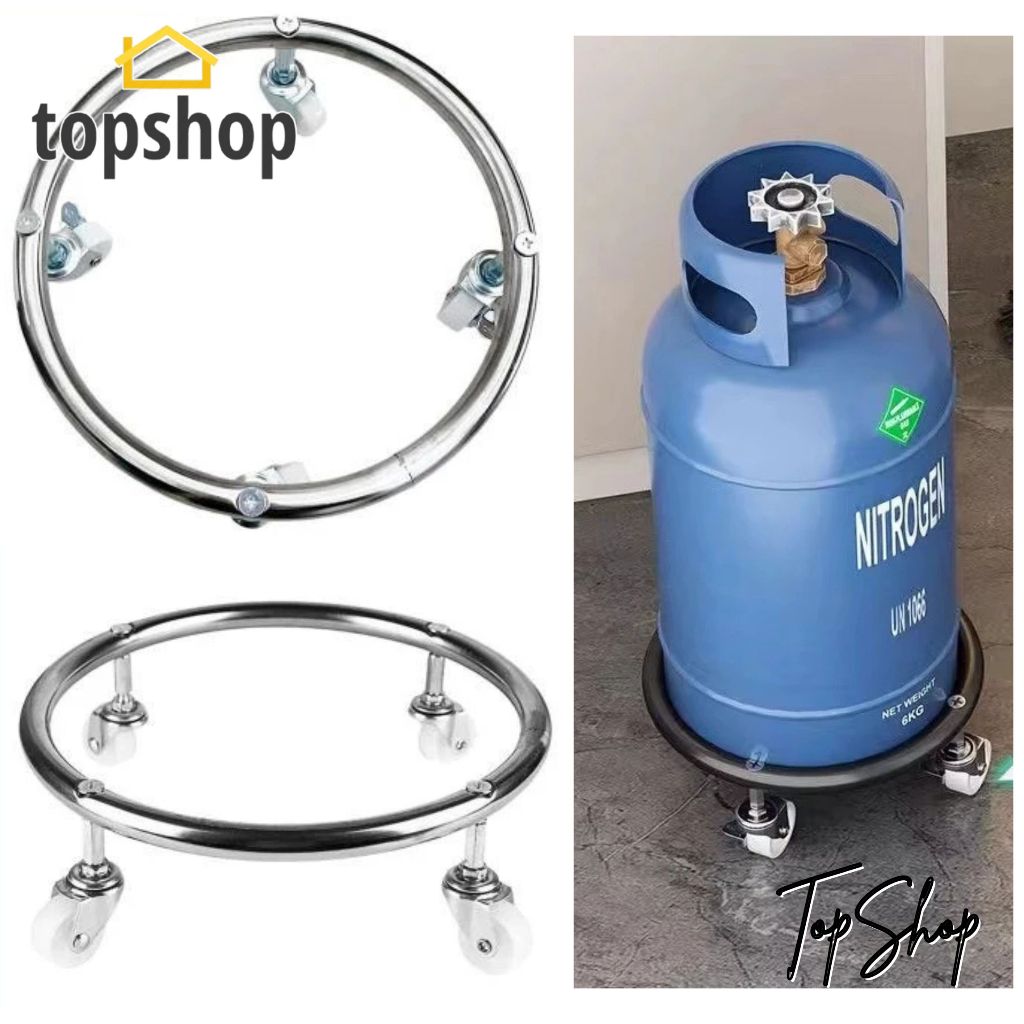 TOPSHOP 1pcs Gas Tank Rack With Wheels Moveable Rolling Tray landege ...