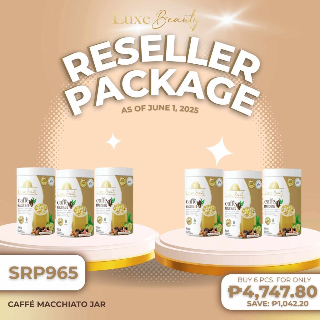Luxe Beauty Drink RESELLER Package HALF KILO Jar with FREE Coffee Mug ...