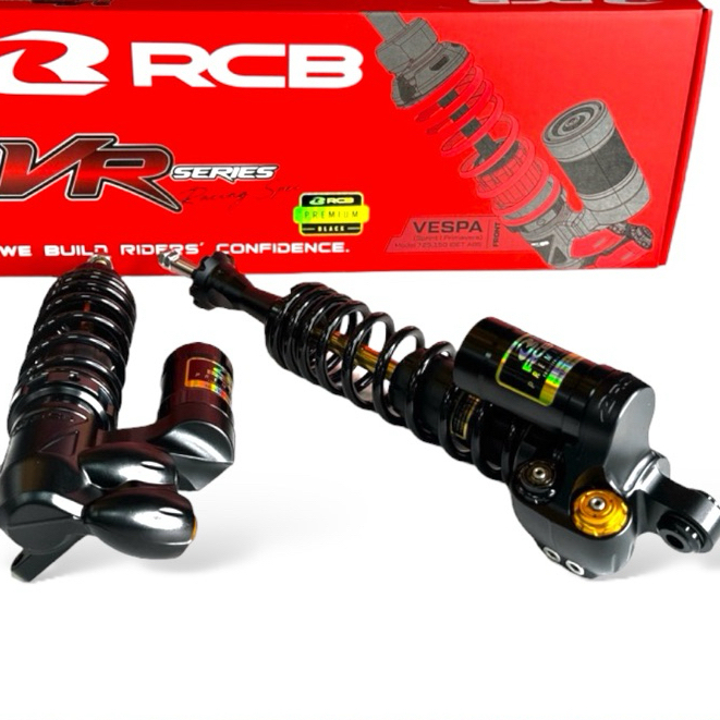 RCB SHOCK VESPA VR-SERIES FRONT 230MM | REAR 370MM (SET) PREMIUM BLACK ...