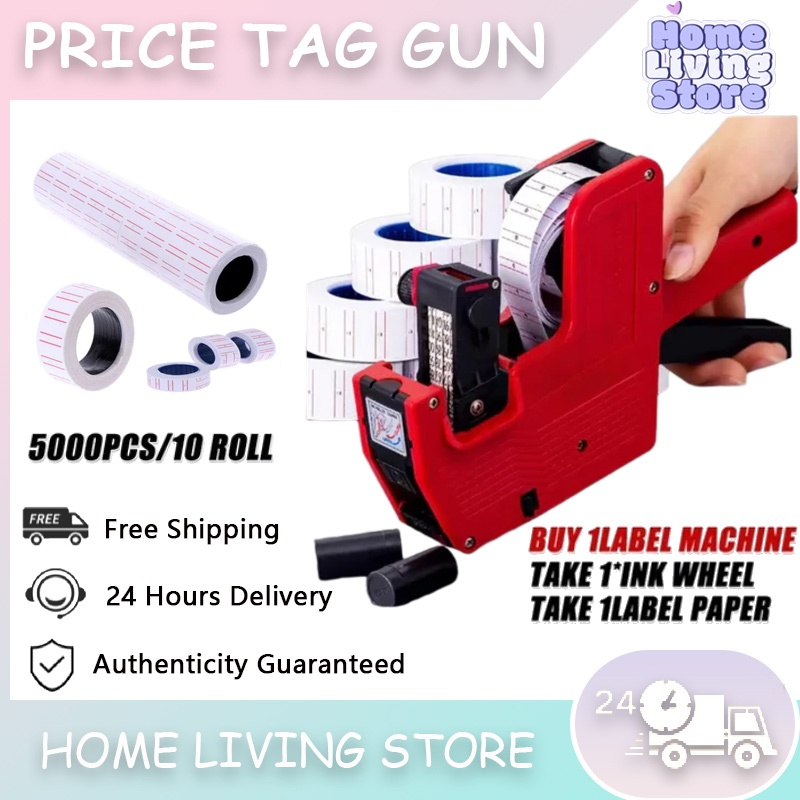 8 Digits Price Tag Gun Crown Price Labeller With Labels Introductory ...