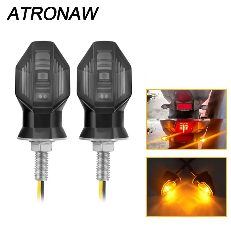 2pcs Universal Motorcycle LED Turn Signal Indicators Light Universal ...