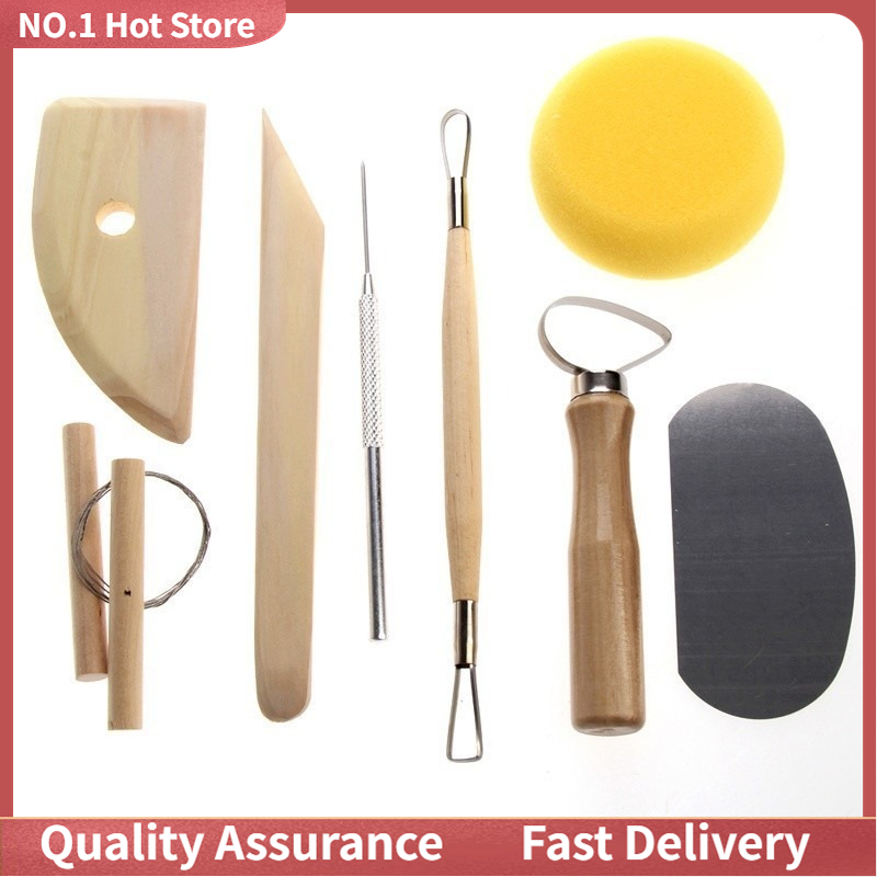 8-Piece Pottery Tool Set For Beginners To DIY Create Sculpted ...