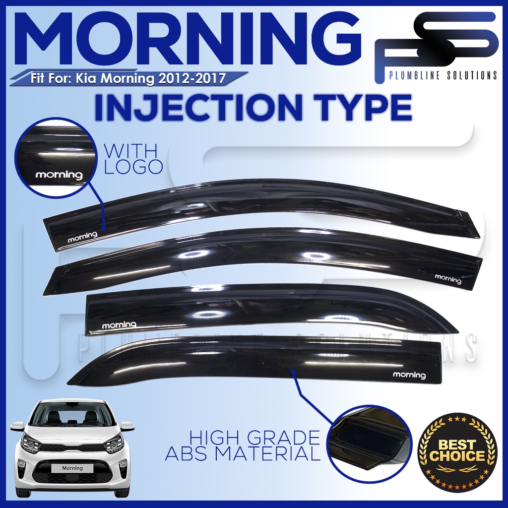 Rain Visor Kia Morning 2012 - Onwards / 2021 Onward Rain Guard / Window ...