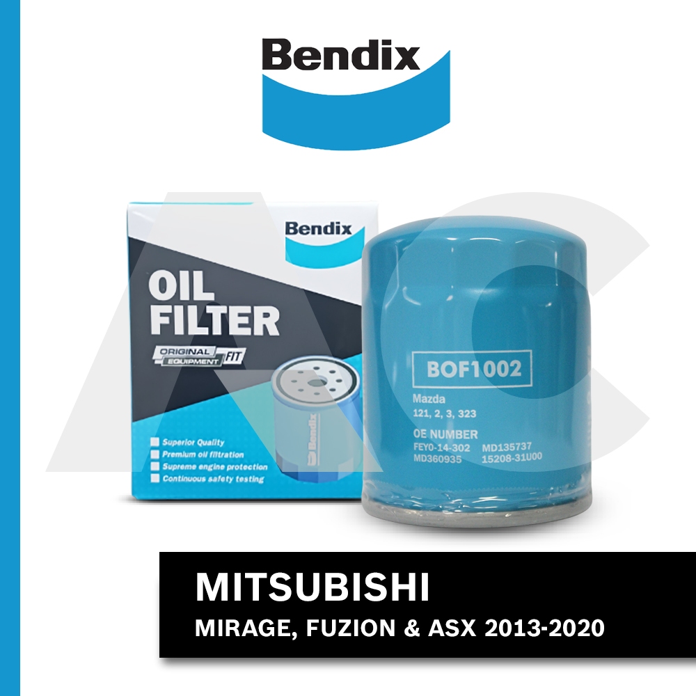 BENDIX OIL FILTER BOF-1002 (C-415) FOR MITSUBISHI MIRAGE, FUZION & ASX ...