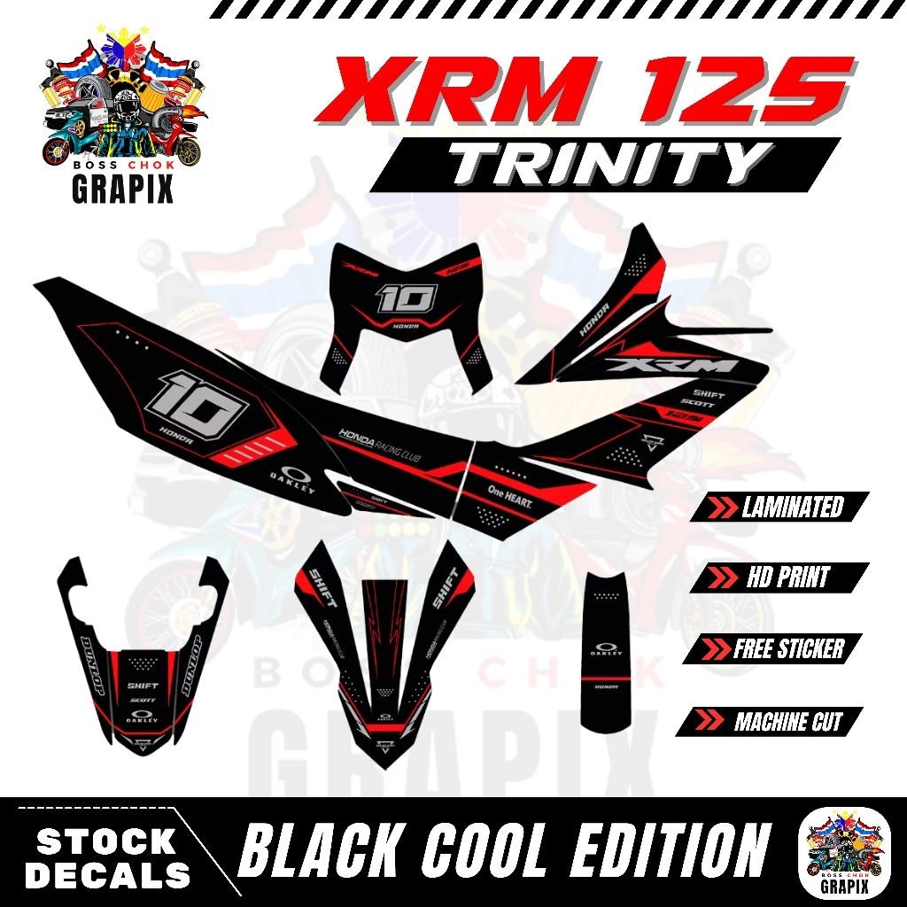 Honda XRM 125 Trinity Full Body Decals / Sticker (Free Stickers ...