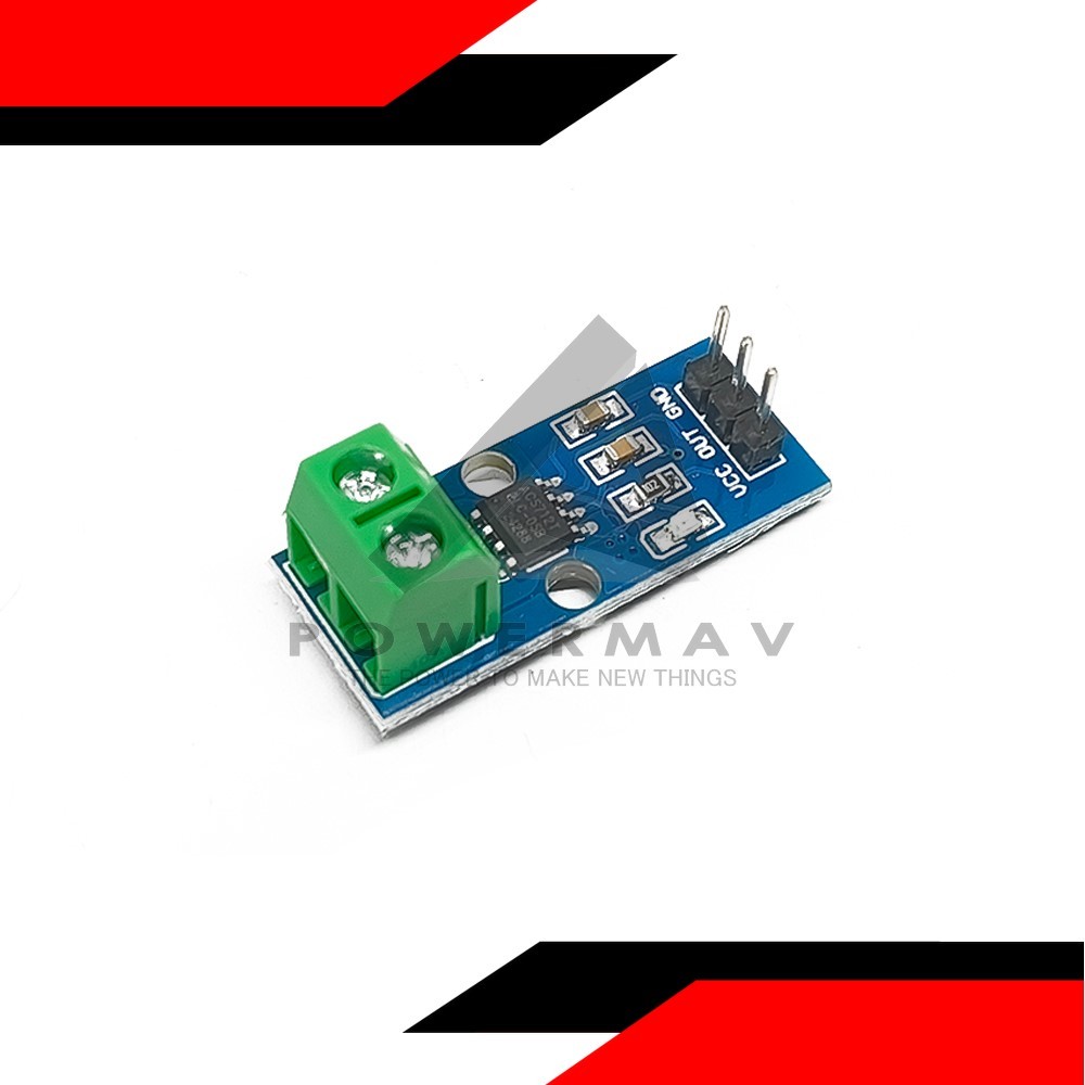 ACS712 5A HALL CURRENT SENSOR AC DC current sensing industrial communications systems motor ...