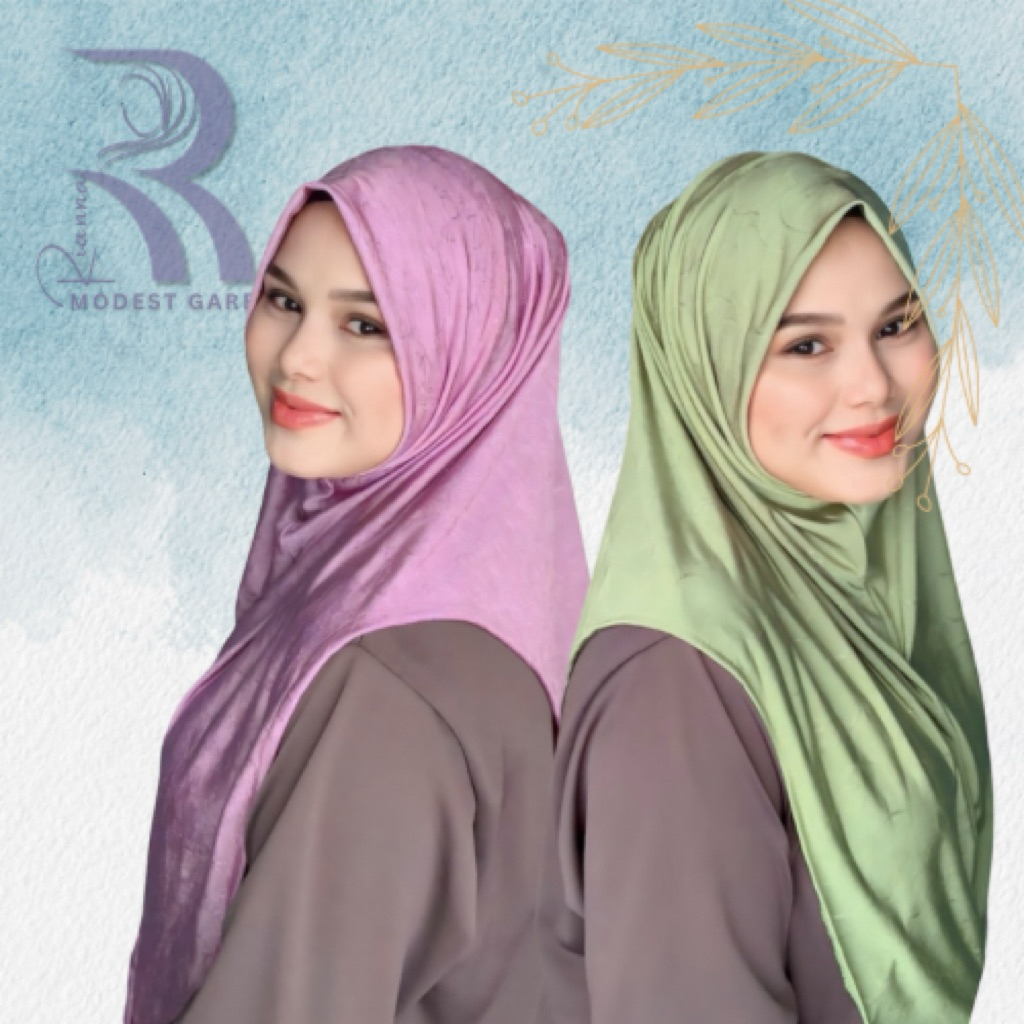 FULL SIZE EMBOSSED SEAMLESS INSTANT HIJAB | Shopee Philippines