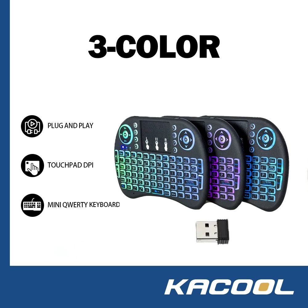 Kacool I8 Mini Wireless Keyboard 2.4G Air Mouse Touchpad Handheld ...