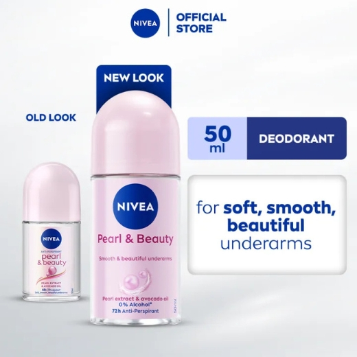 NIVEA Deodorant Pearl & Beauty Anti-perspirant Roll-on, 50ml | Shopee Philippines
