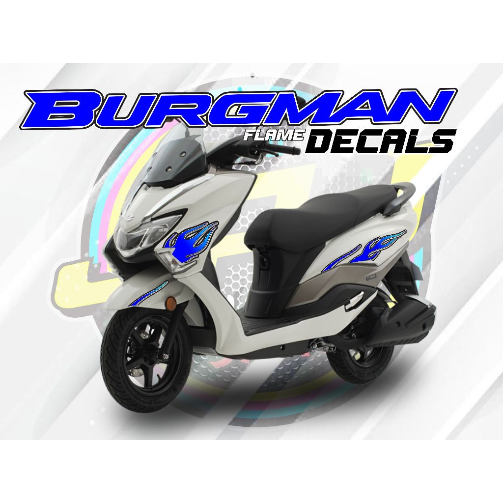 Burgman FLAME Decals - High Quality Sticker | Shopee Philippines