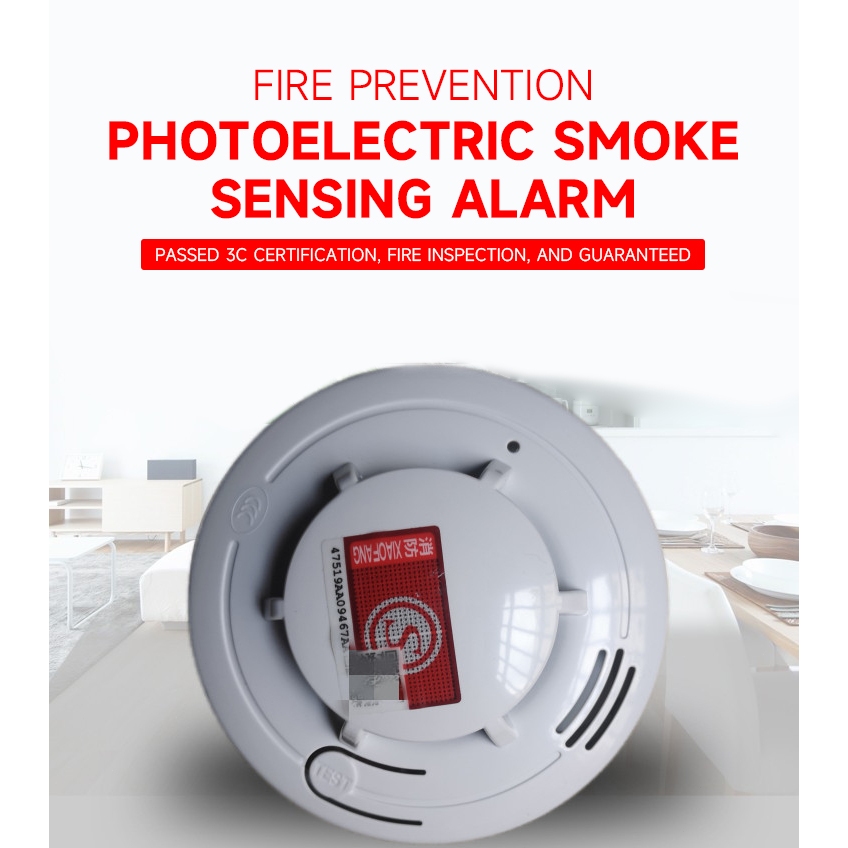 Photoelectric Sensitive Sensor Smoke Detector Fire Alarm For Family ...