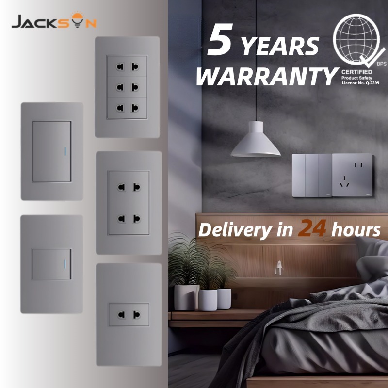 Jacksun Outlet Switch 3 Gang Outlet 2 Gang Outlet Wall Socket ...