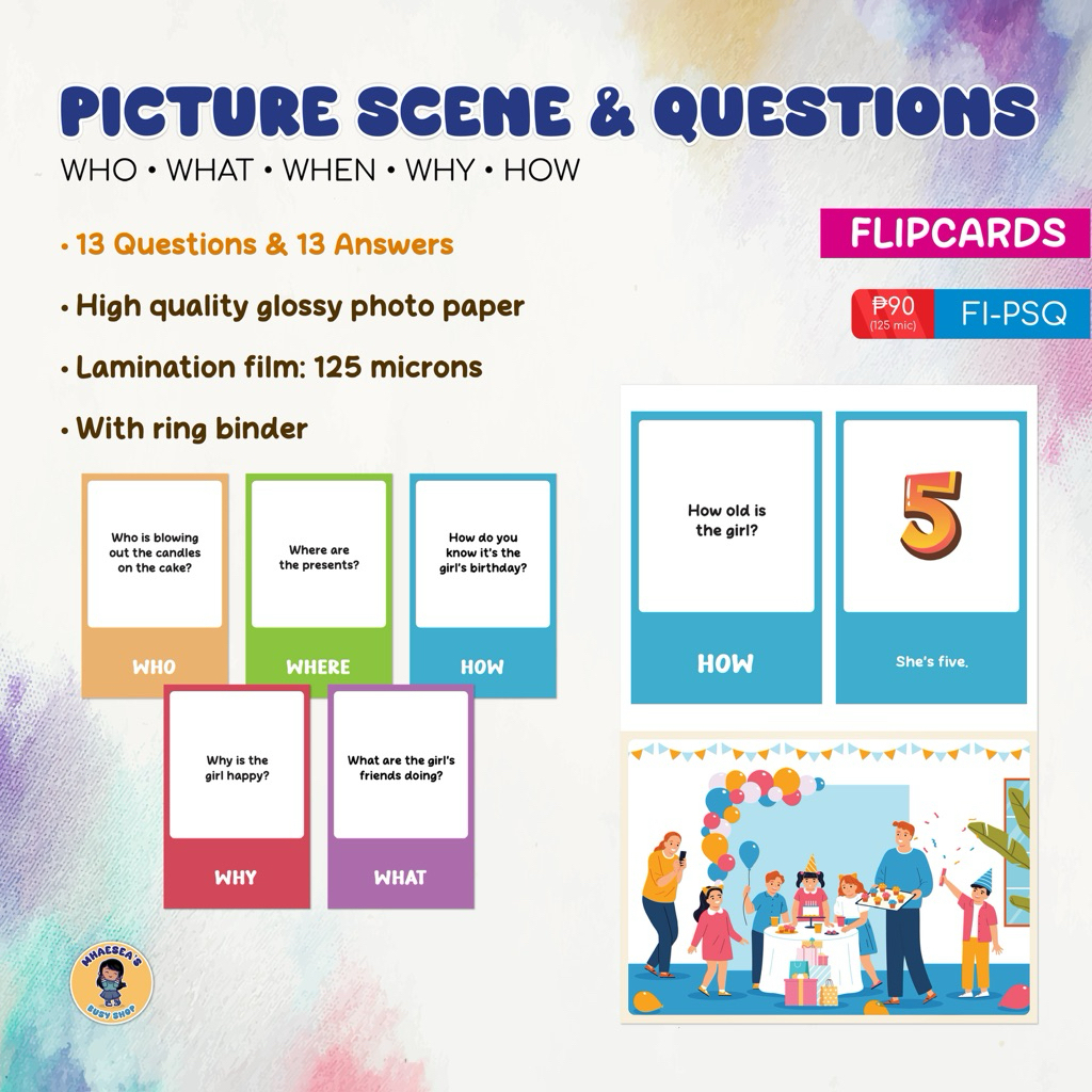 Picture Scene Questions - Who, What, When, Why and How (WH questions ...