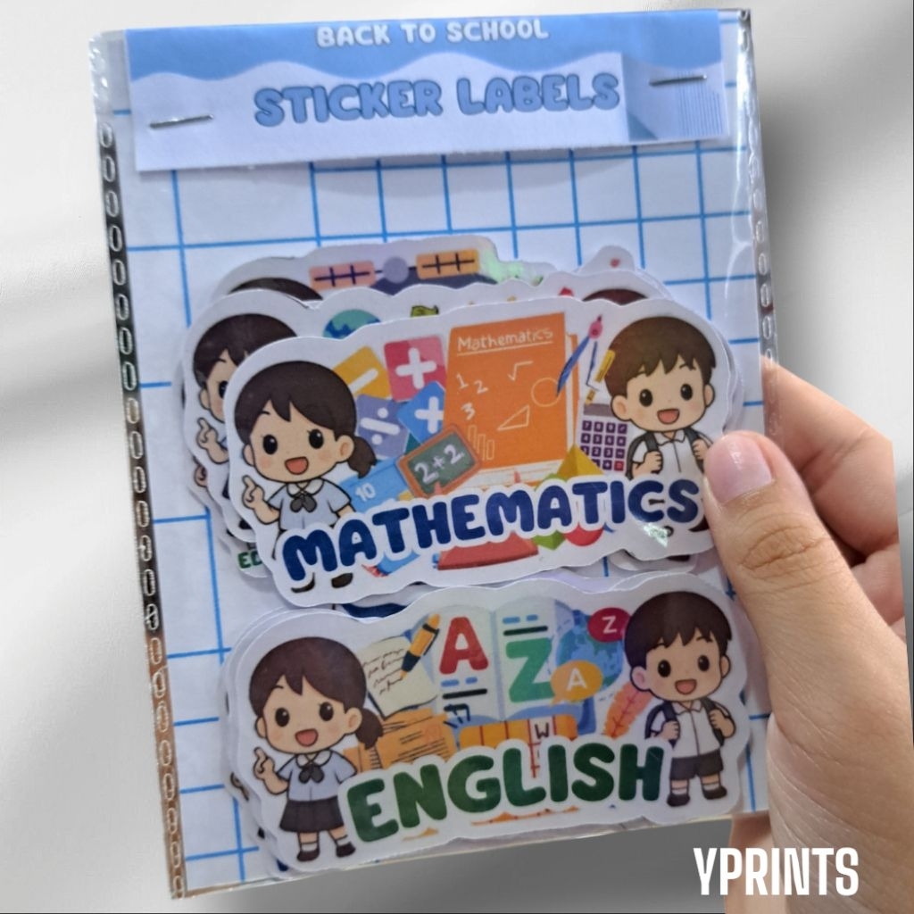 SUBJECT STICKER AND NAME STICKER LABELS BACK TO SCHOOL ESSENTIAL ...