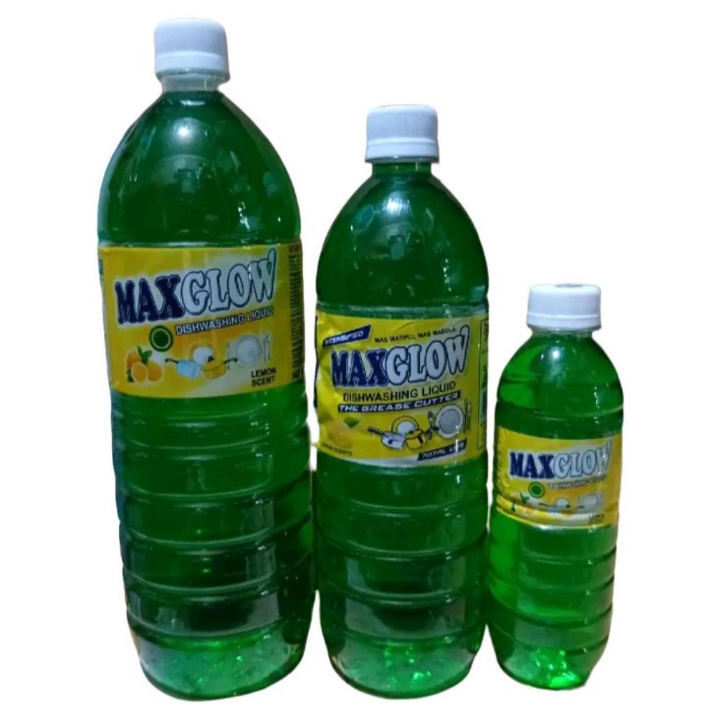 MAXGLOW Diswashing Liquid Lemon Scent 1.5L, 1L, 350ml | Shopee Philippines