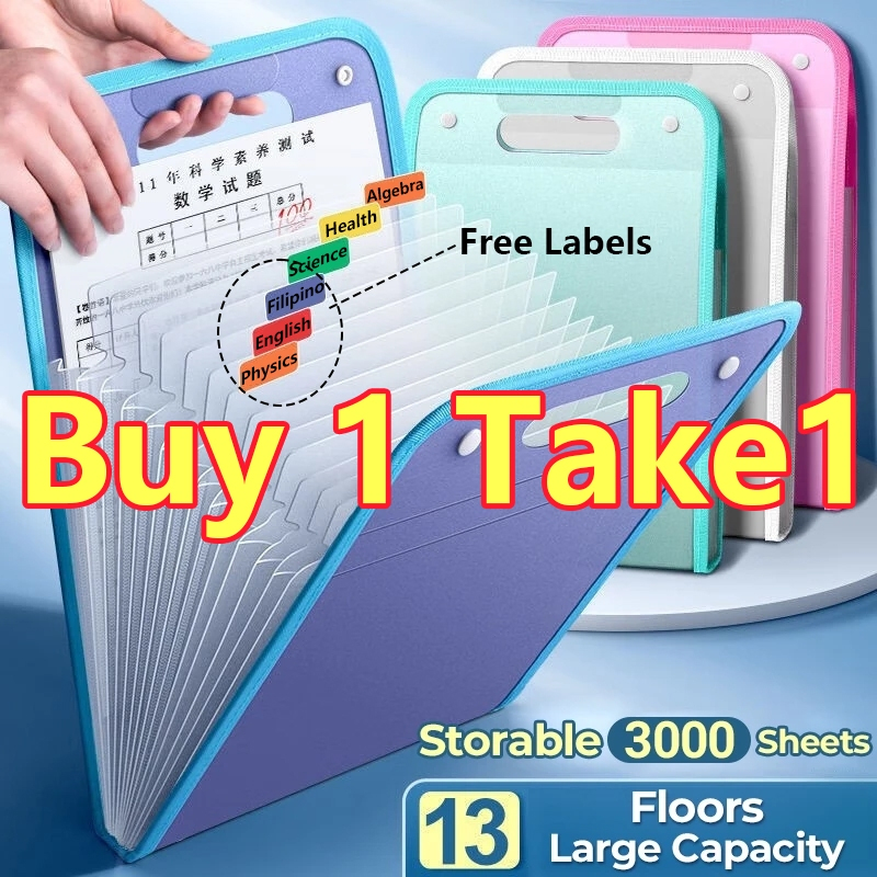 A4 Folder File Organizer Handbag Expanding File Folder Book 13 layer ...